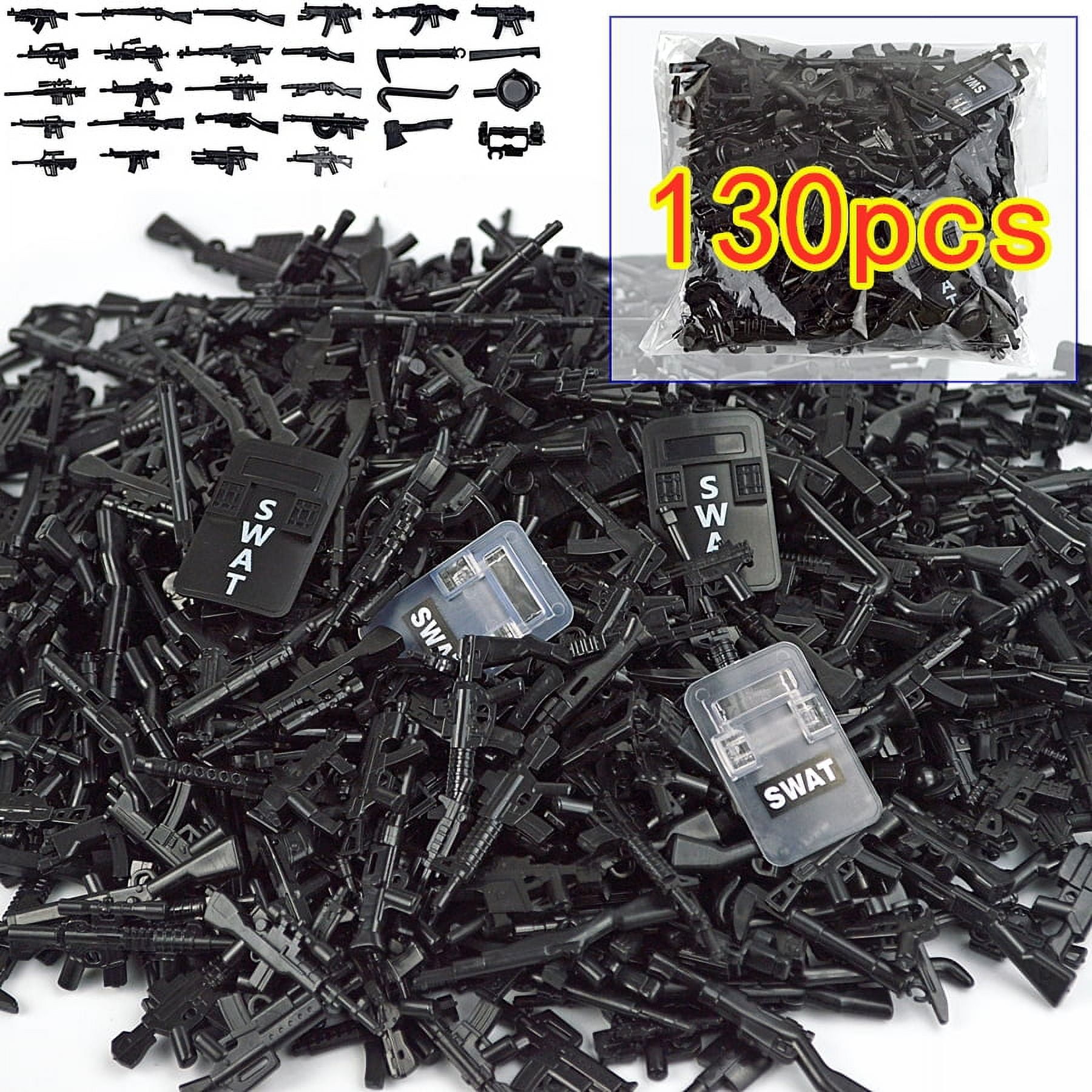 MOC Set WW2 SWAT Military Weapons House Gun Package Accessories Prison ...