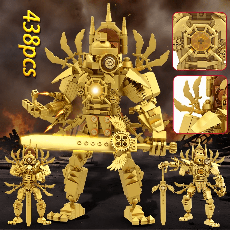 MOC Skibidi Toilet Action Figure Building Blocks Titan Clock Man ...