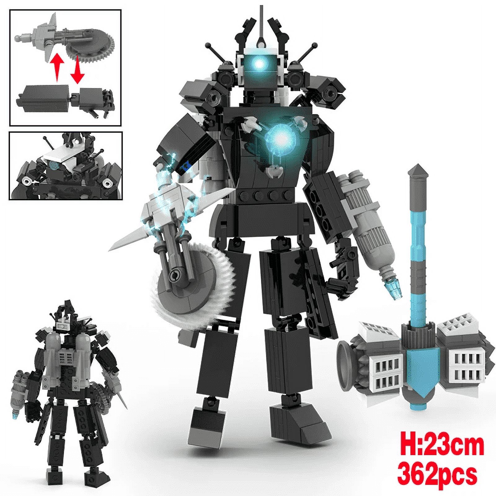 MOC Skibidi Toilet Building Blocks Set Titan Speakerman Cameraman Tvman ...