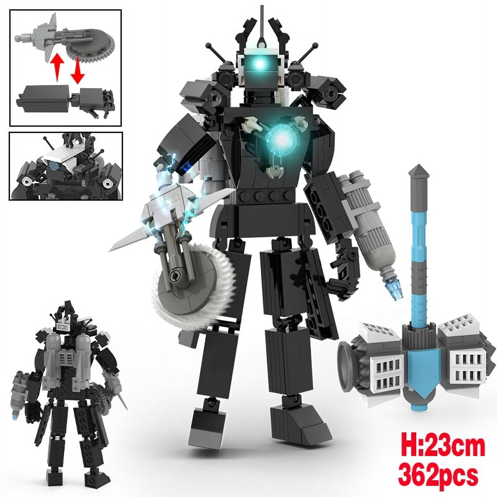 MOC Skibidi Toilet Building Blocks Set Titan Speakerman Cameraman Tvman ...