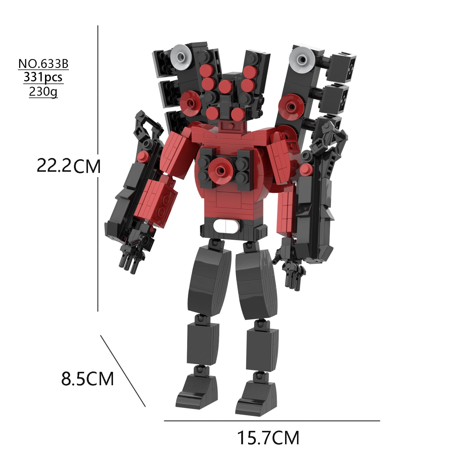 MOC Skibidi Toilet Building Speaker Titan Model Titan TV Man Titan ...