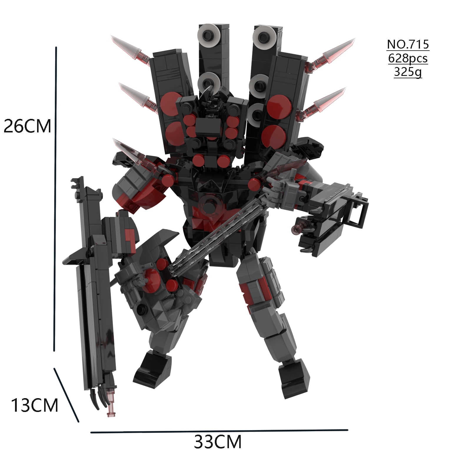 MOC Skibidi Toilet Building Speaker Titan Model Titan TV Man Titan ...
