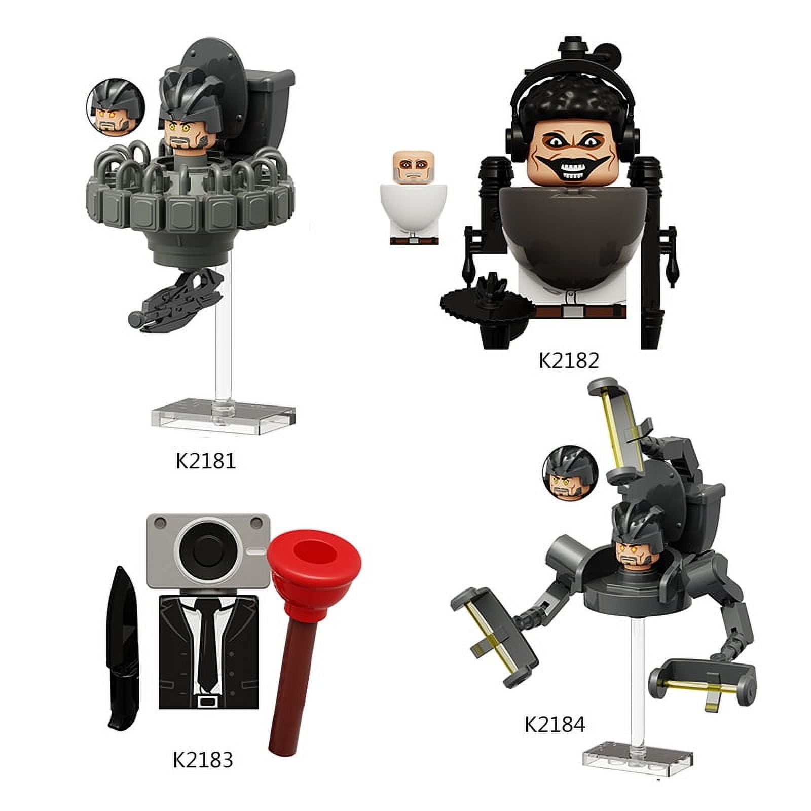 MOC Skibidi Toilet Man vs Monitor Building Blocks The Audio and Camera Man Toys For Children ...