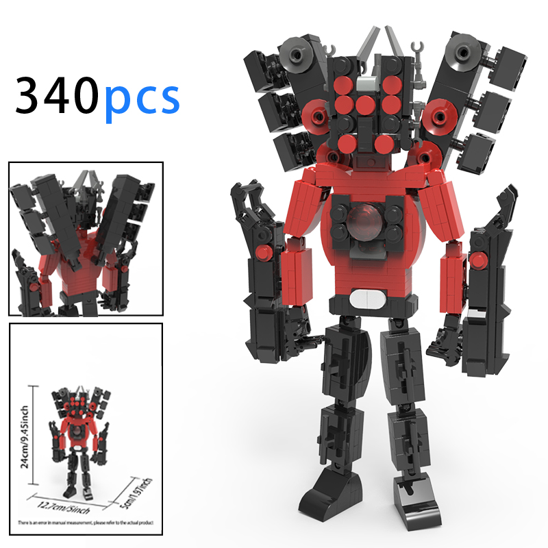 MOC Skibidi Toilet Monitor Man VS Speakerman Building Block Sets Anime ...