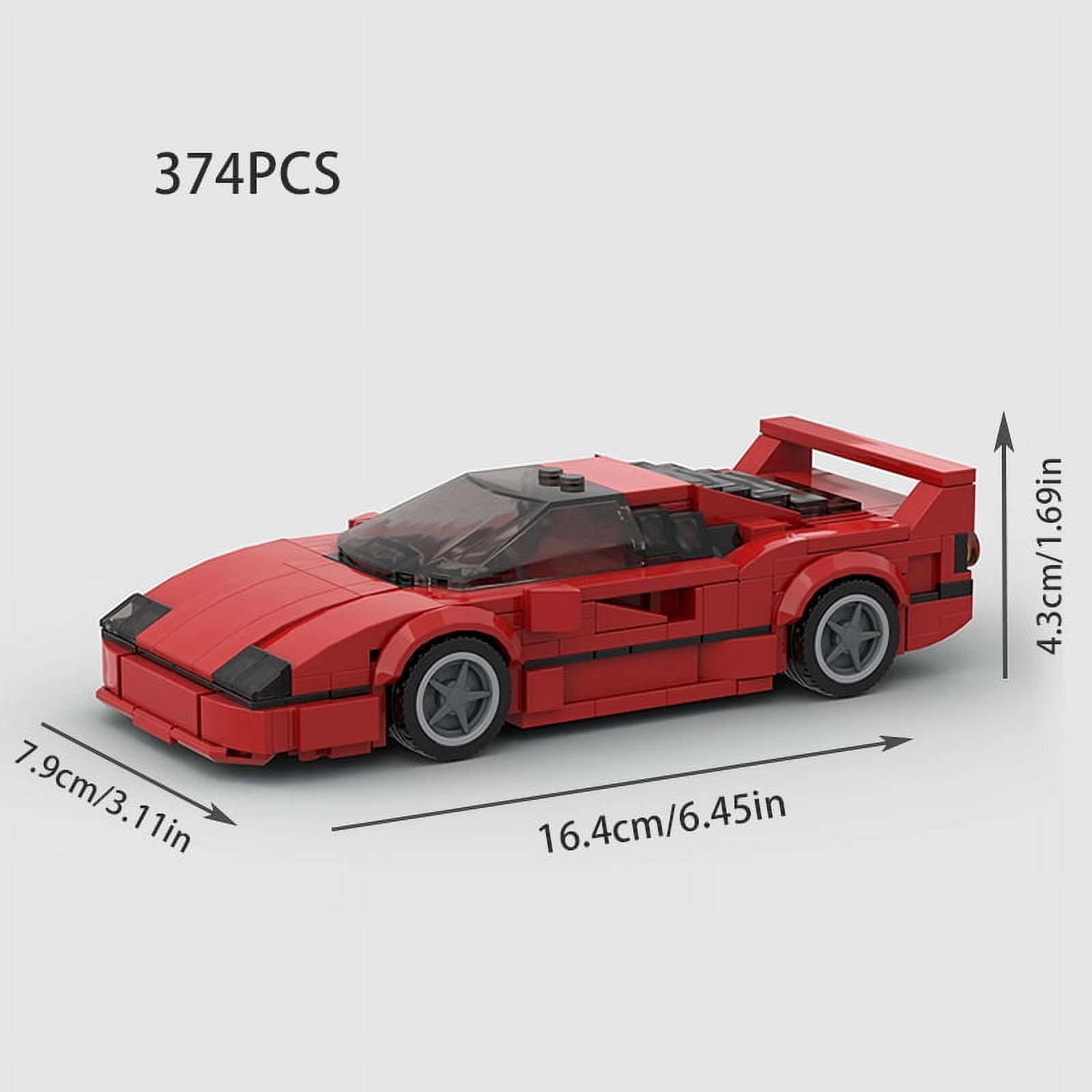 MOC Speed Champions Red Cars Racers F1 Building Blocks Classical Bricks ...