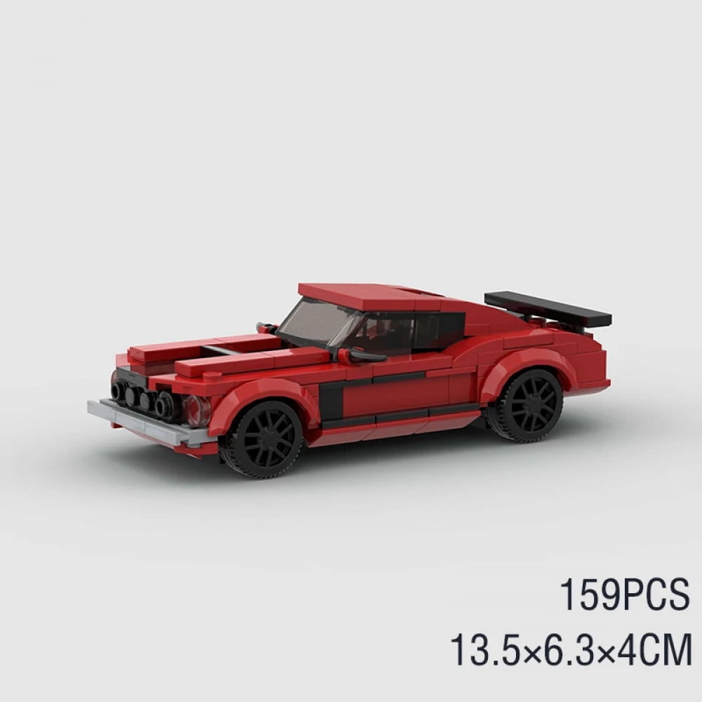 MOC Super Race Car F1 Police Vehicle Model Building Bricks Pickup Speed ...