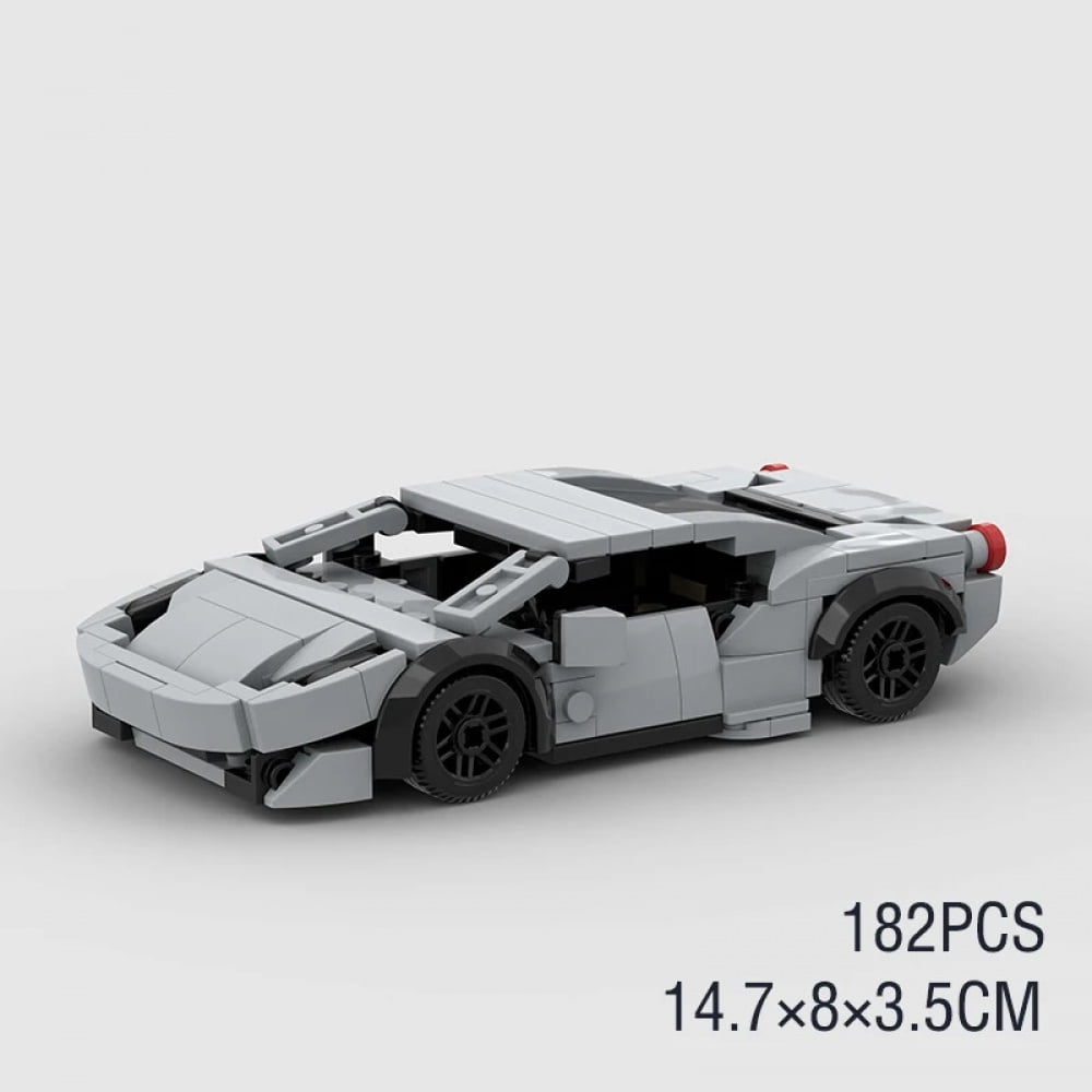 MOC Super Race Car F1 Police Vehicle Model Building Bricks Pickup Speed ...