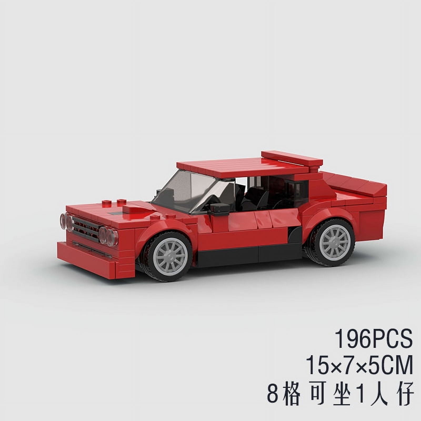 MOC Super Race Car F1 Police Vehicle Model Building Bricks Pickup Speed ...