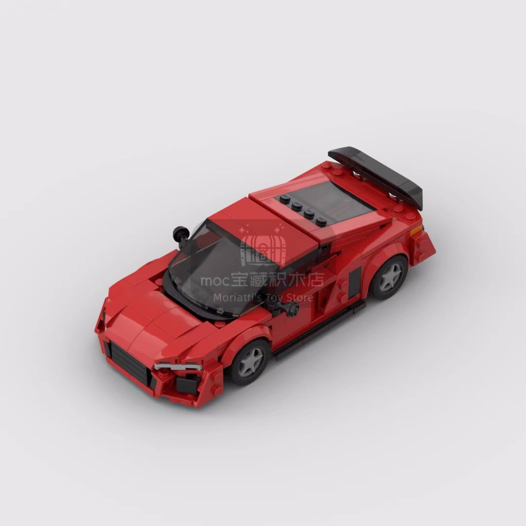 MOC Supercar R8 412pcs racing Speed Champion Racer Building Blocks ...