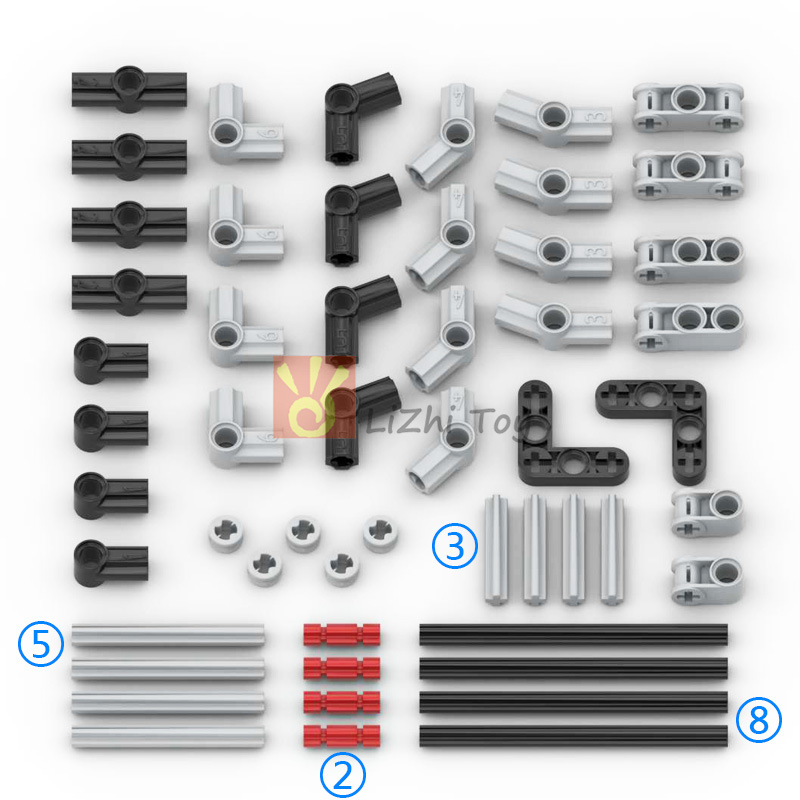 MOC Technical Compatible with Building Blocks Bricks Pin Liftarm ...