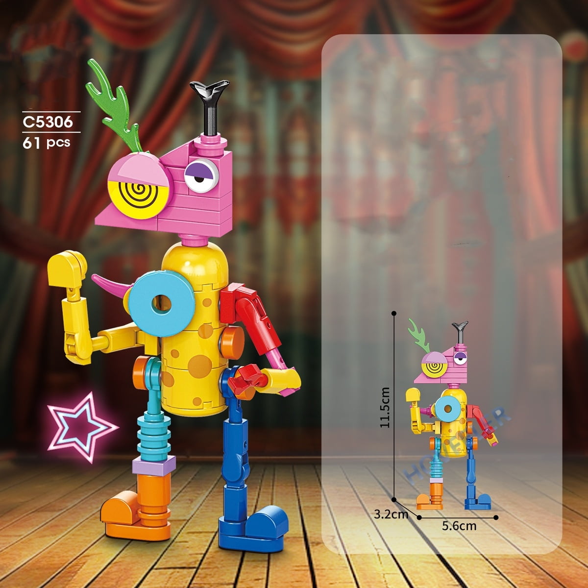 MOC The Amazing Digital Circus Building Blocks Pomni Jax Cartoon Film ...