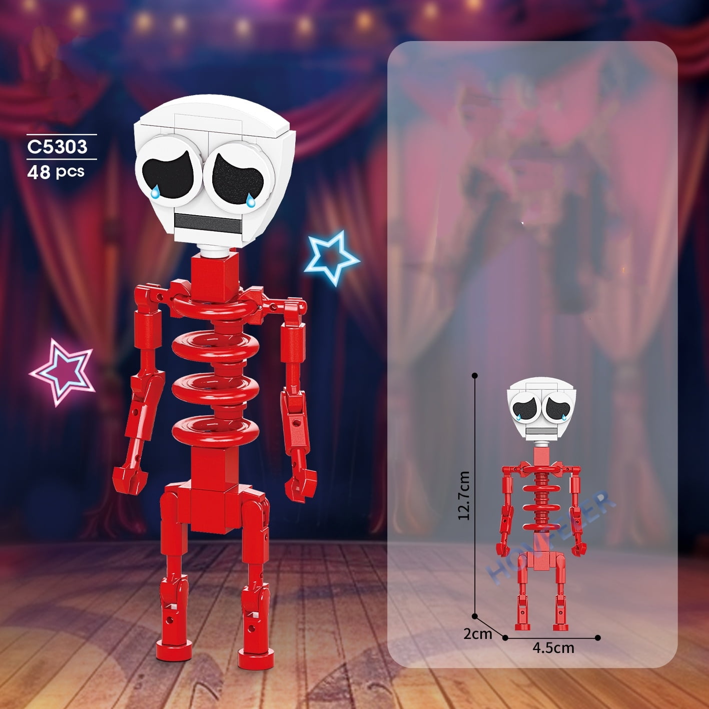 MOC The Amazing Digital Circus Building Blocks Pomni Jax Cartoon Film ...