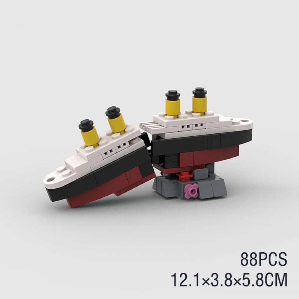 MOC Titanic Break In Half Model Building Blocks RMS Ship 3D Boat Bricks ...