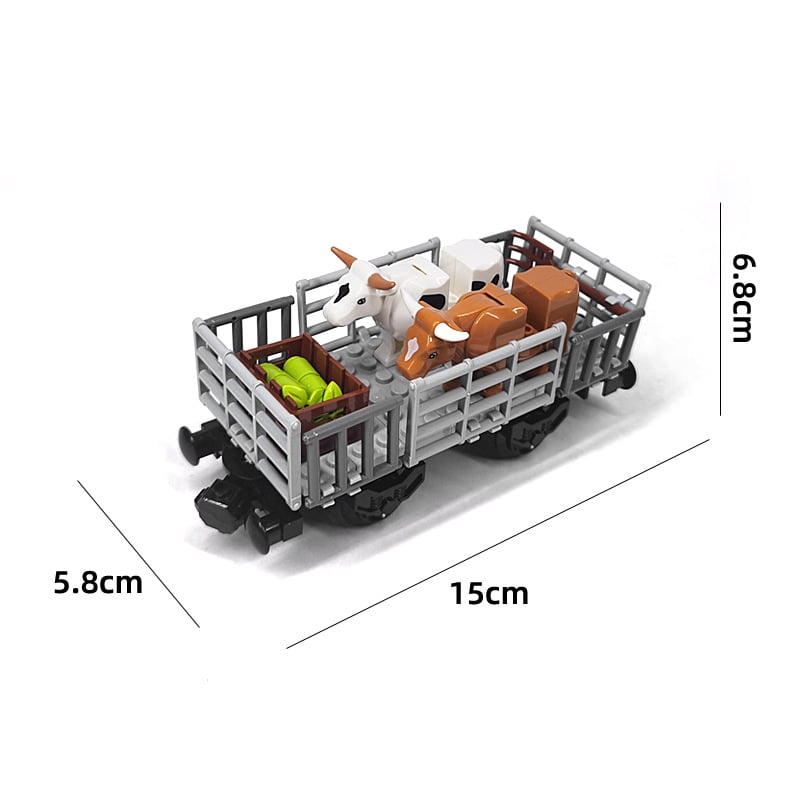 MOC Train Animal Transport Vehicle Building Block Modular Train Chassis ...