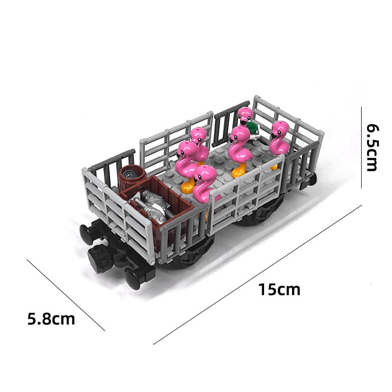 MOC Train Animal Transport Vehicle Building Block Modular Train Chassis ...