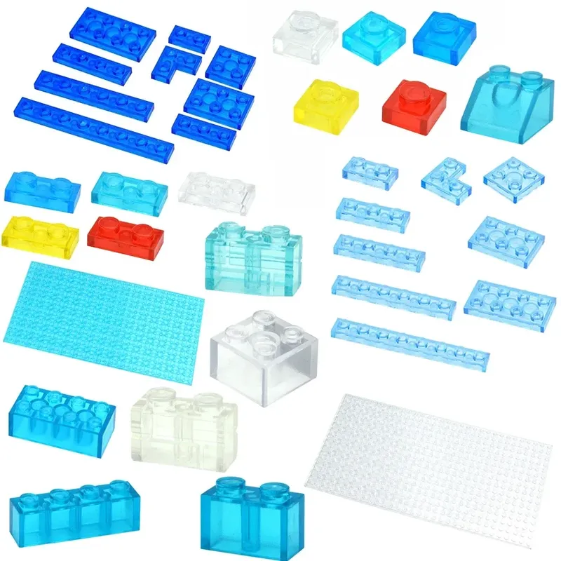 MOC Transparent Bulk Brick 1x1 2x4 1x2 1x4 Thin Thick City Building ...