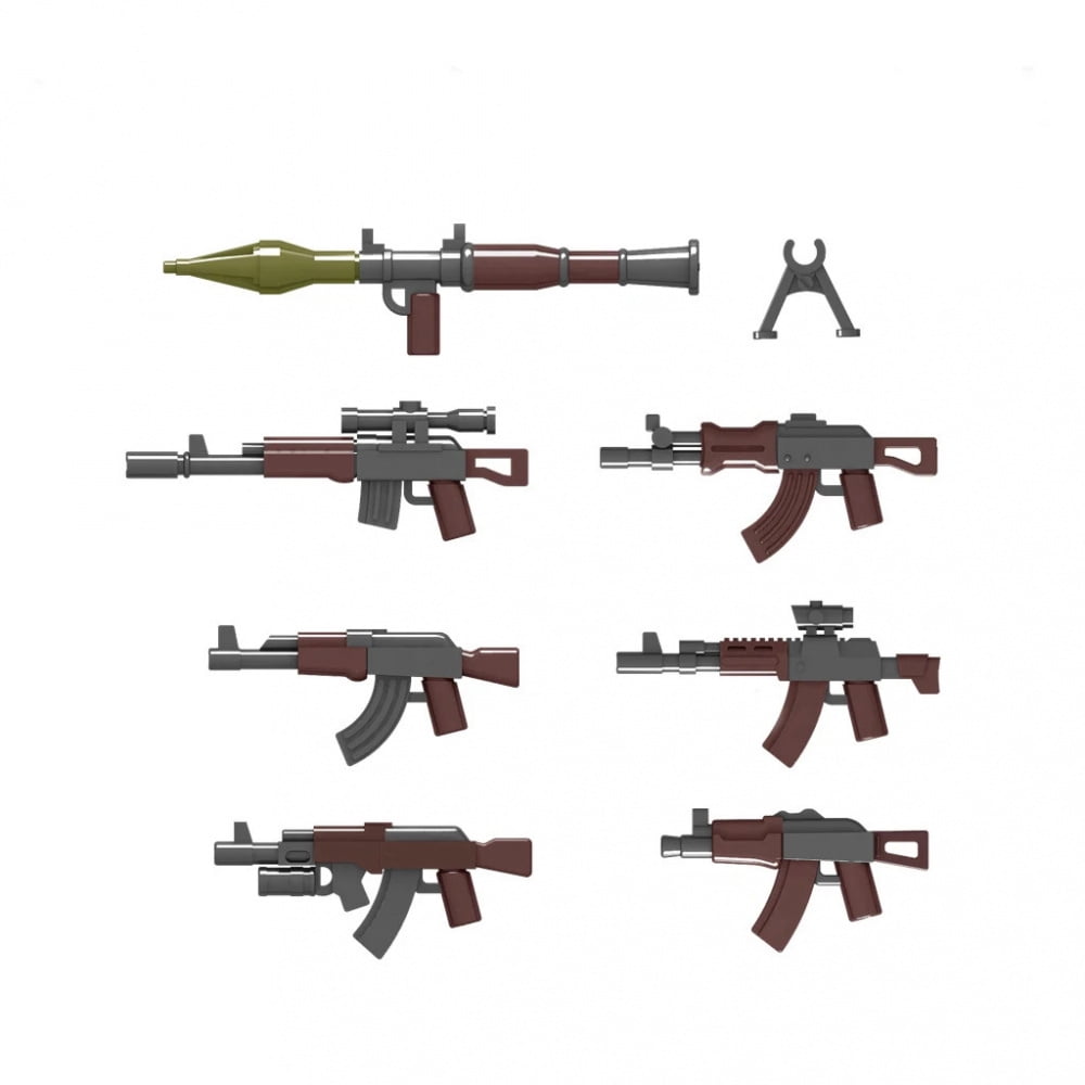 MOC WW2 Military War Weapon Soldier Accessories Building Blocks ...
