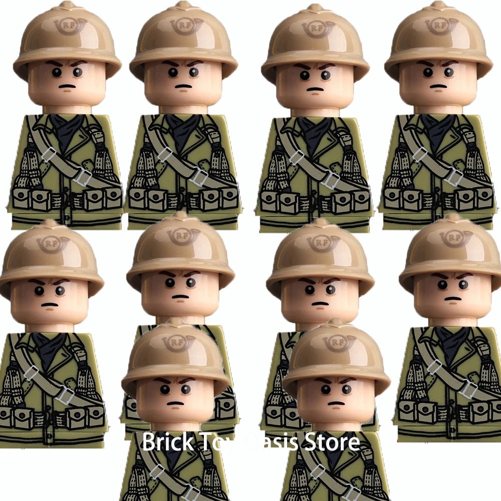 MOC WW2 Military War Weapon Soldier Accessories Building Blocks ...