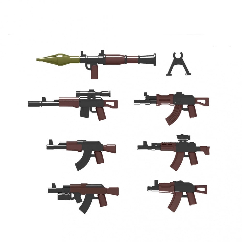 MOC WW2 Military War Weapon Soldier Accessories Building Blocks ...