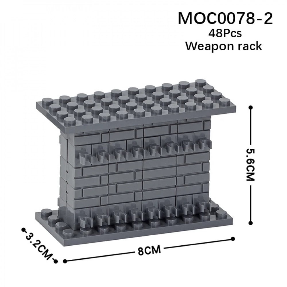 MOC Weapon Rack Bricks WW2 Gun War Military Sniper Rifle Compatible ...