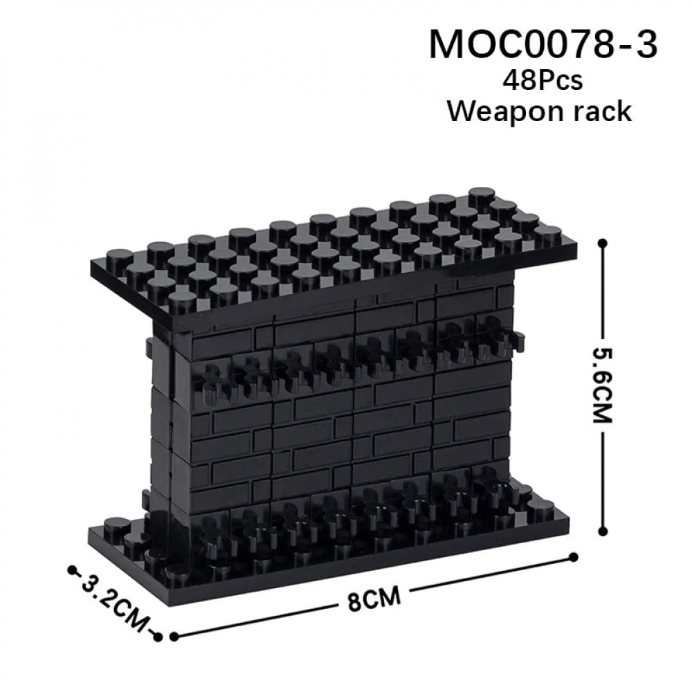 MOC Weapon Rack Bricks WW2 Gun War Military Sniper Rifle Compatible ...
