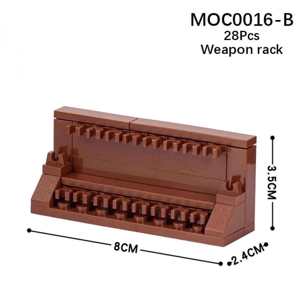 MOC Weapon Rack Bricks WW2 Gun War Military Sniper Rifle Compatible ...
