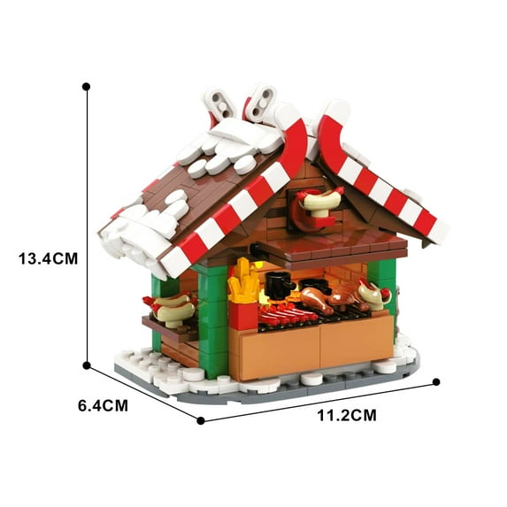 MOC Winter Countryside Christmas Decorate Building Block Set Christmas ...