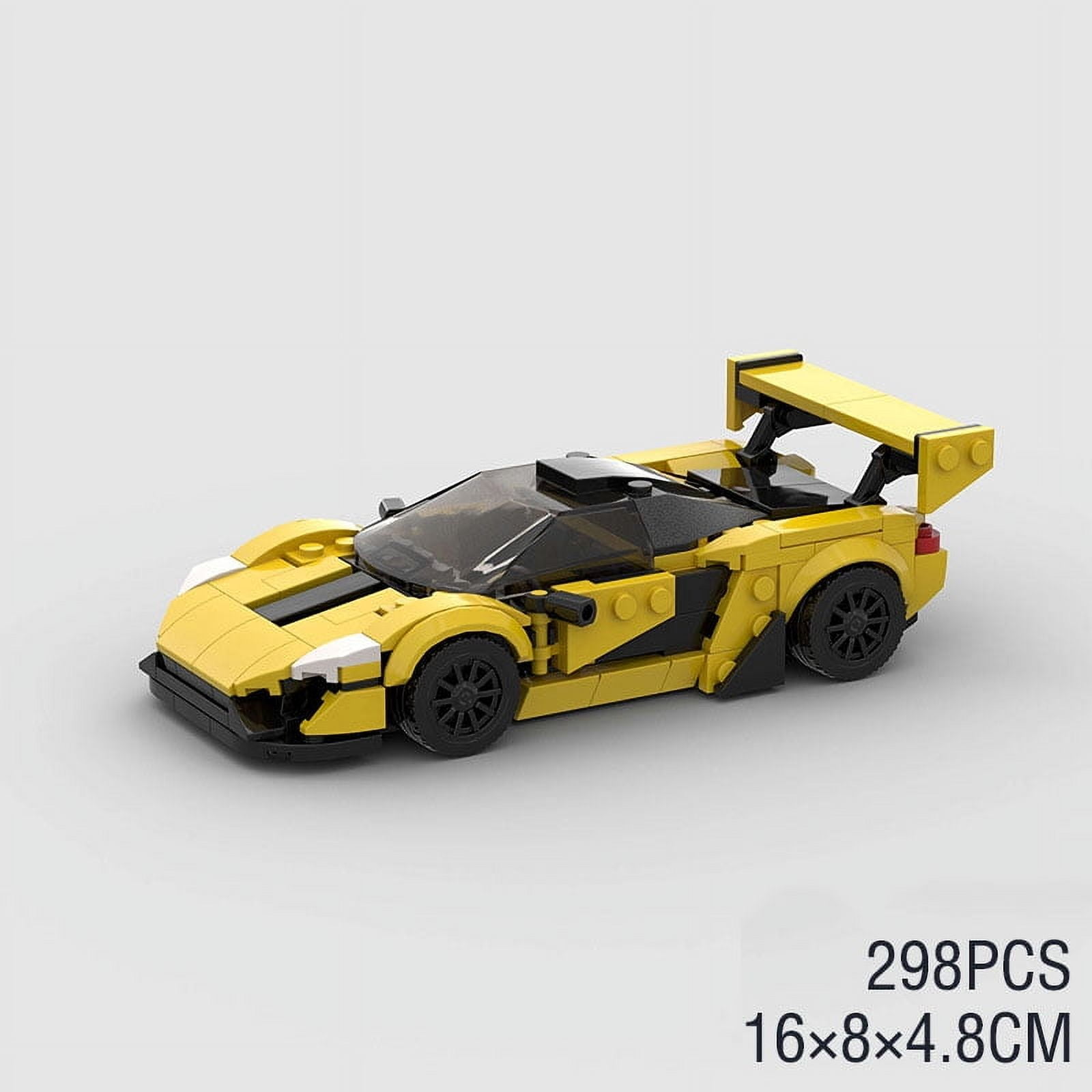 MOC racing Lego car assembly vehicle brick model educational toy ...