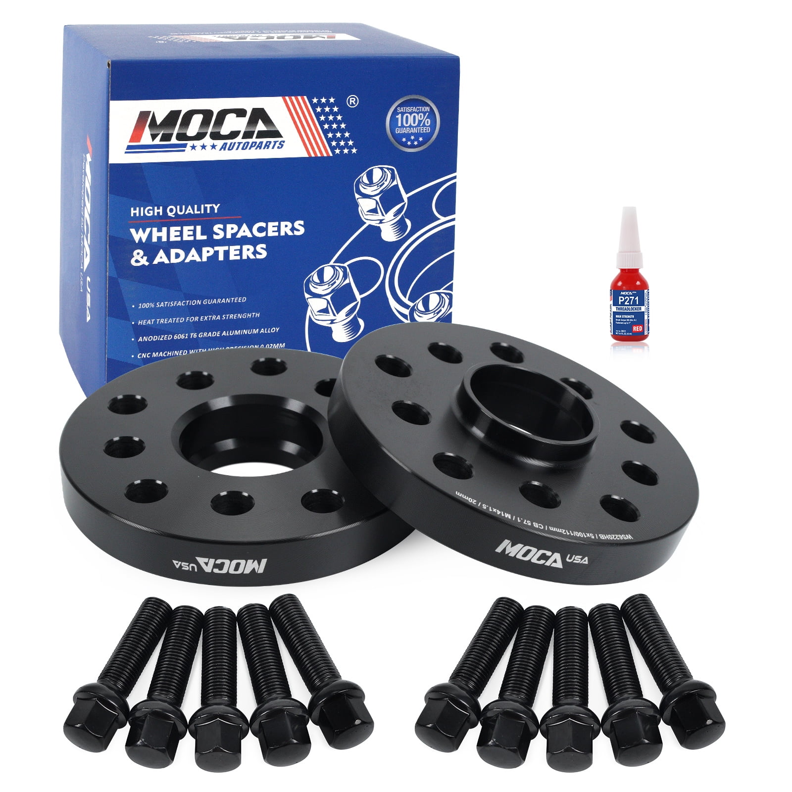 MOCA AUTOPARTS 2PCS 0.79"(20mm) Wheel Spacers 5x3.94" to 5x4.41" with ...