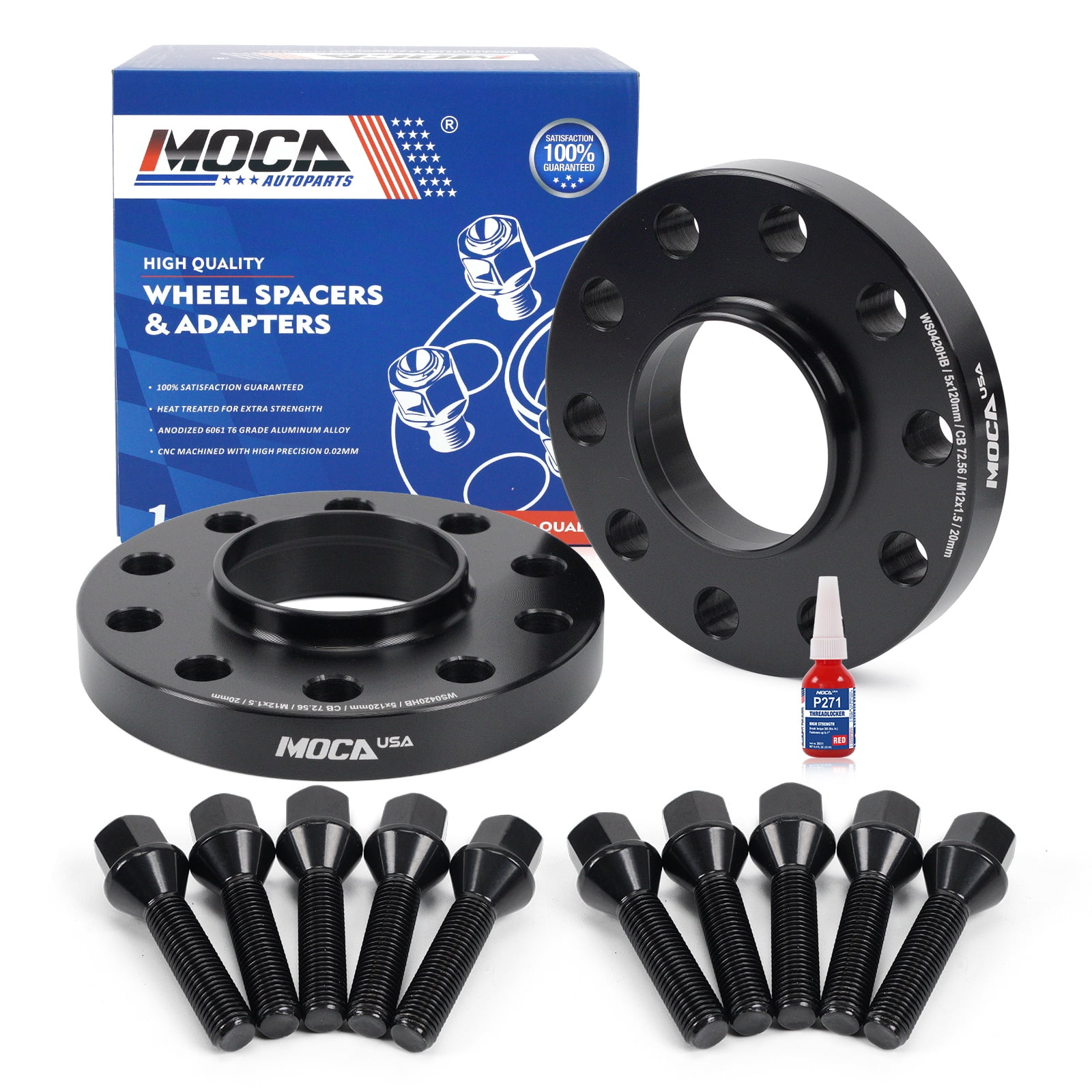 MOCA AUTOPARTS 2PCS 0.79"(20mm) Wheel Spacers 5x4.72" to 5x4.72" with ...