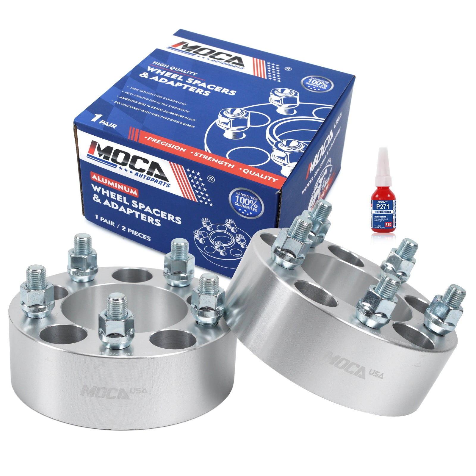 MOCA AUTOPARTS 2PCS 2"(50mm) Wheel Spacers 5x4.5" to 5x4.5" with 1/2 ...