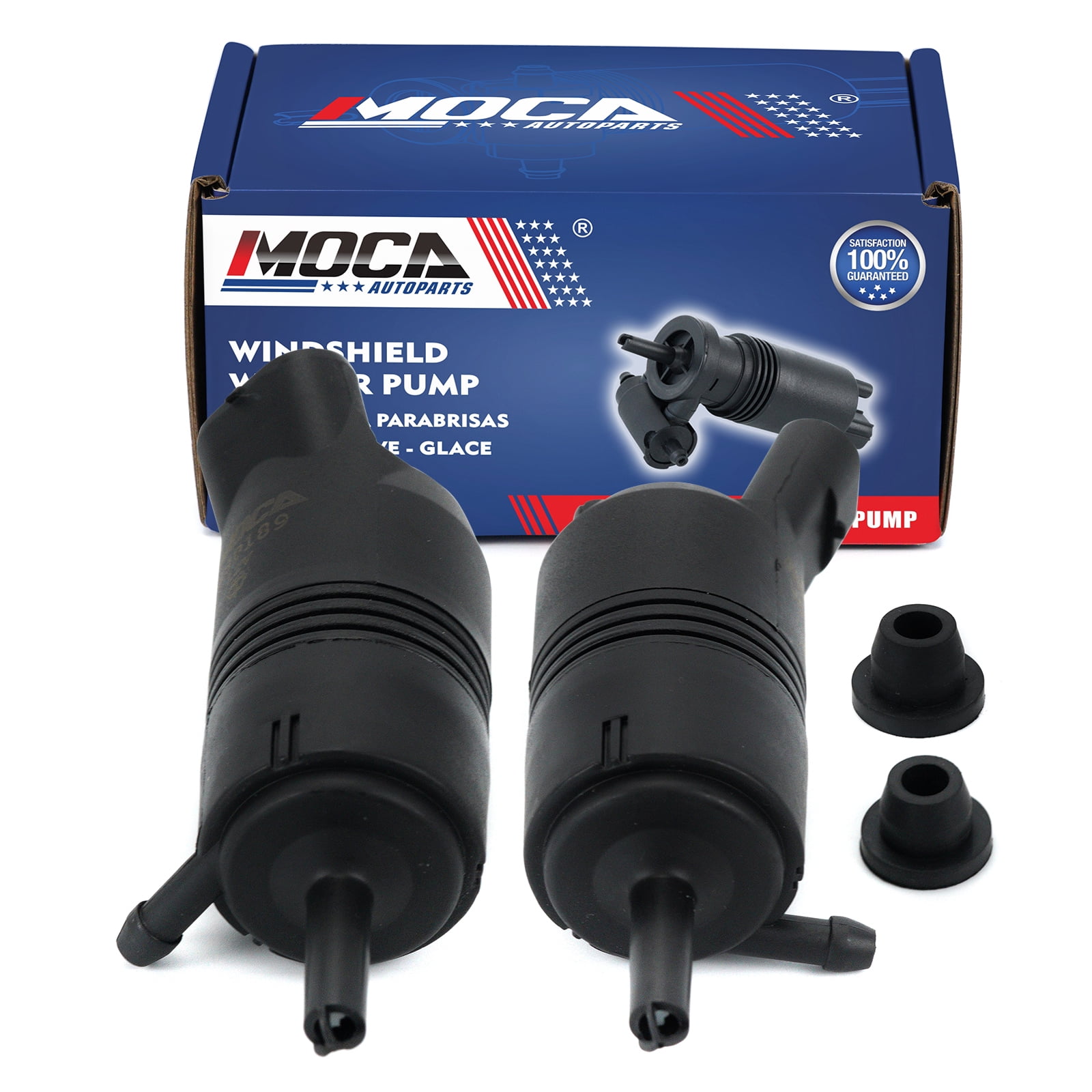MOCA AUTOPARTS 2PCS Windshield Washer Pump Fit for 2002-2006 Cadillac ...