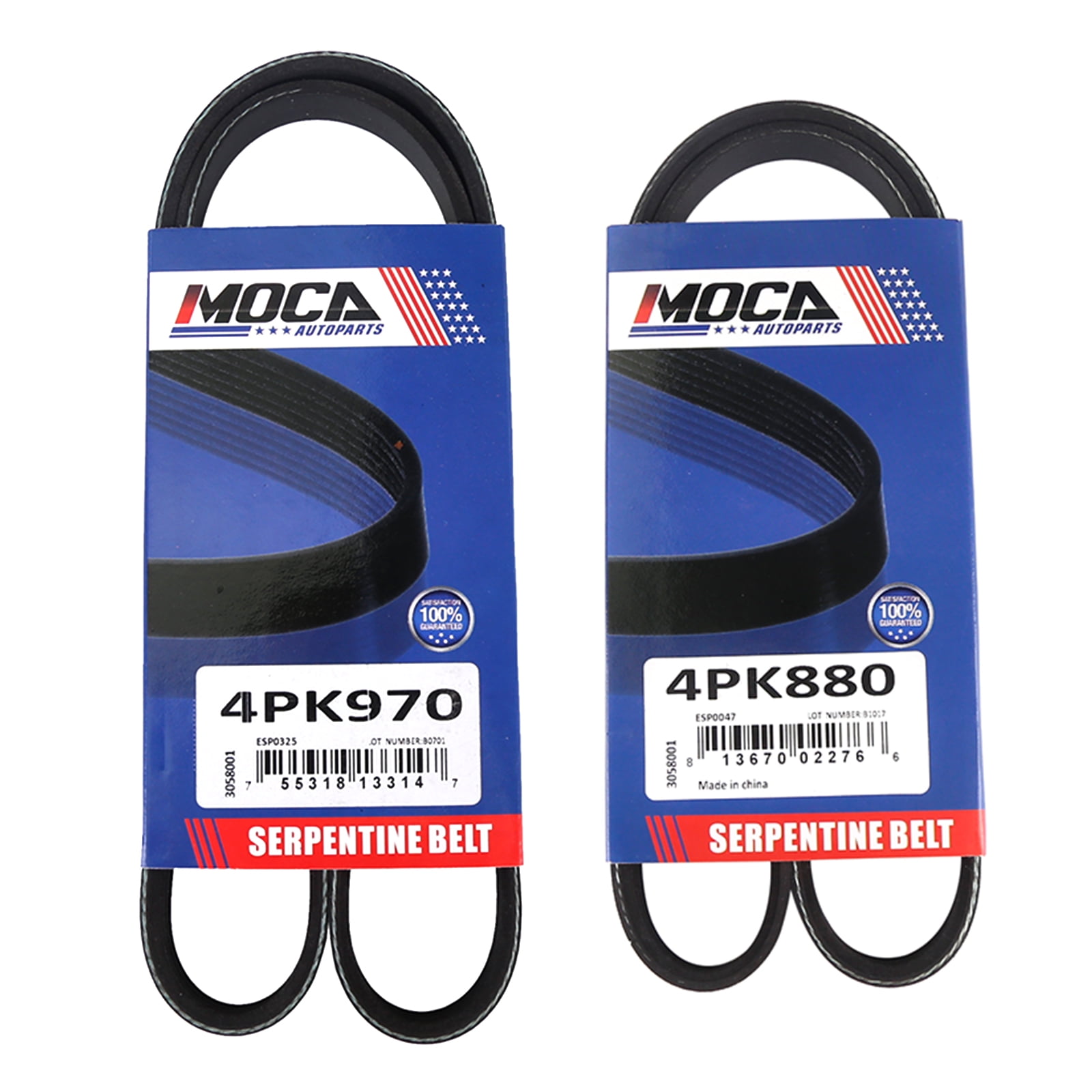 MOCA AUTOPARTS 2X EPDM Serpentine Belt Fit for 1999 Kia Sephia 1.8L ...