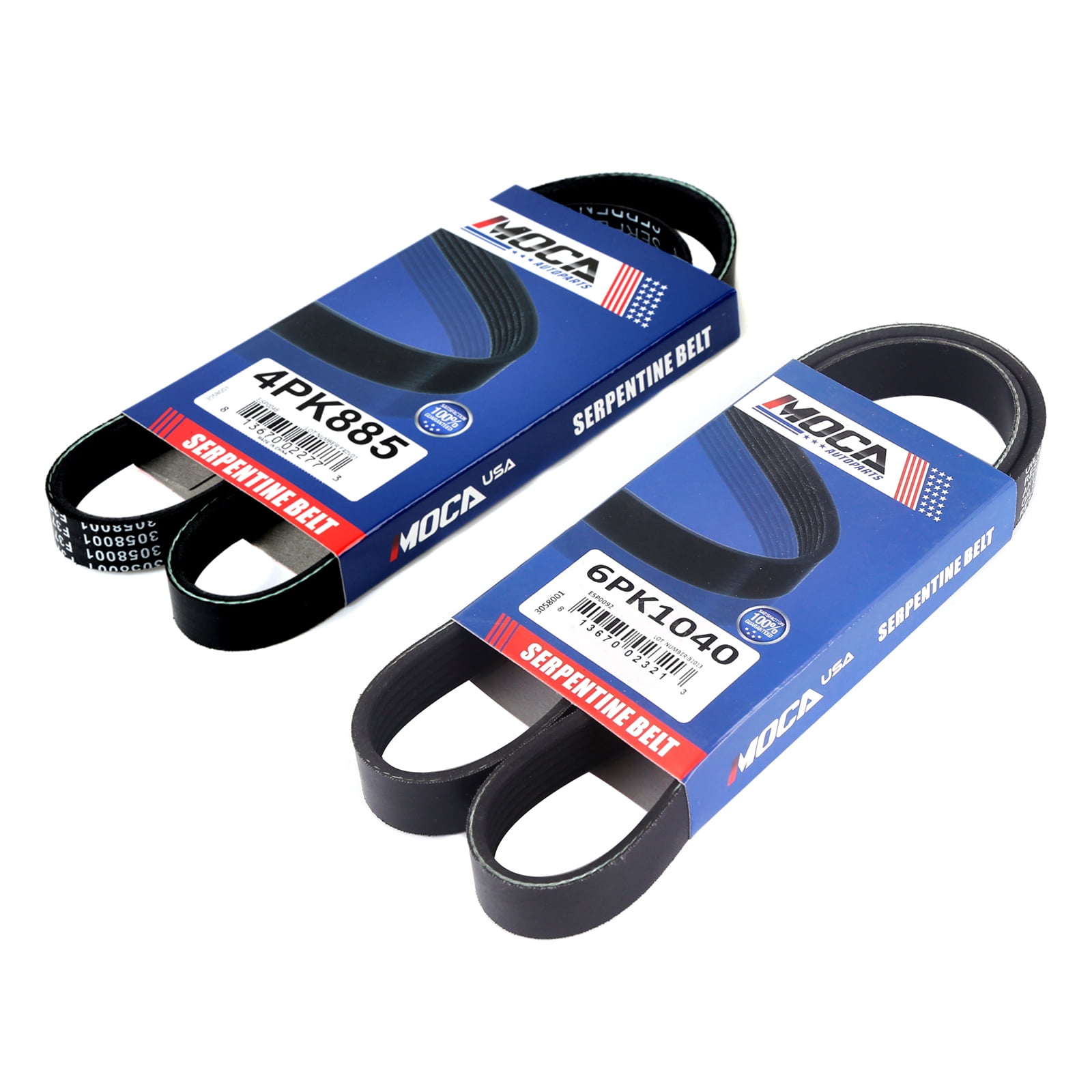 MOCA AUTOPARTS 2X Serpentine Belt Fit for 05-06 Lexus ES330 3.3L & 05 ...