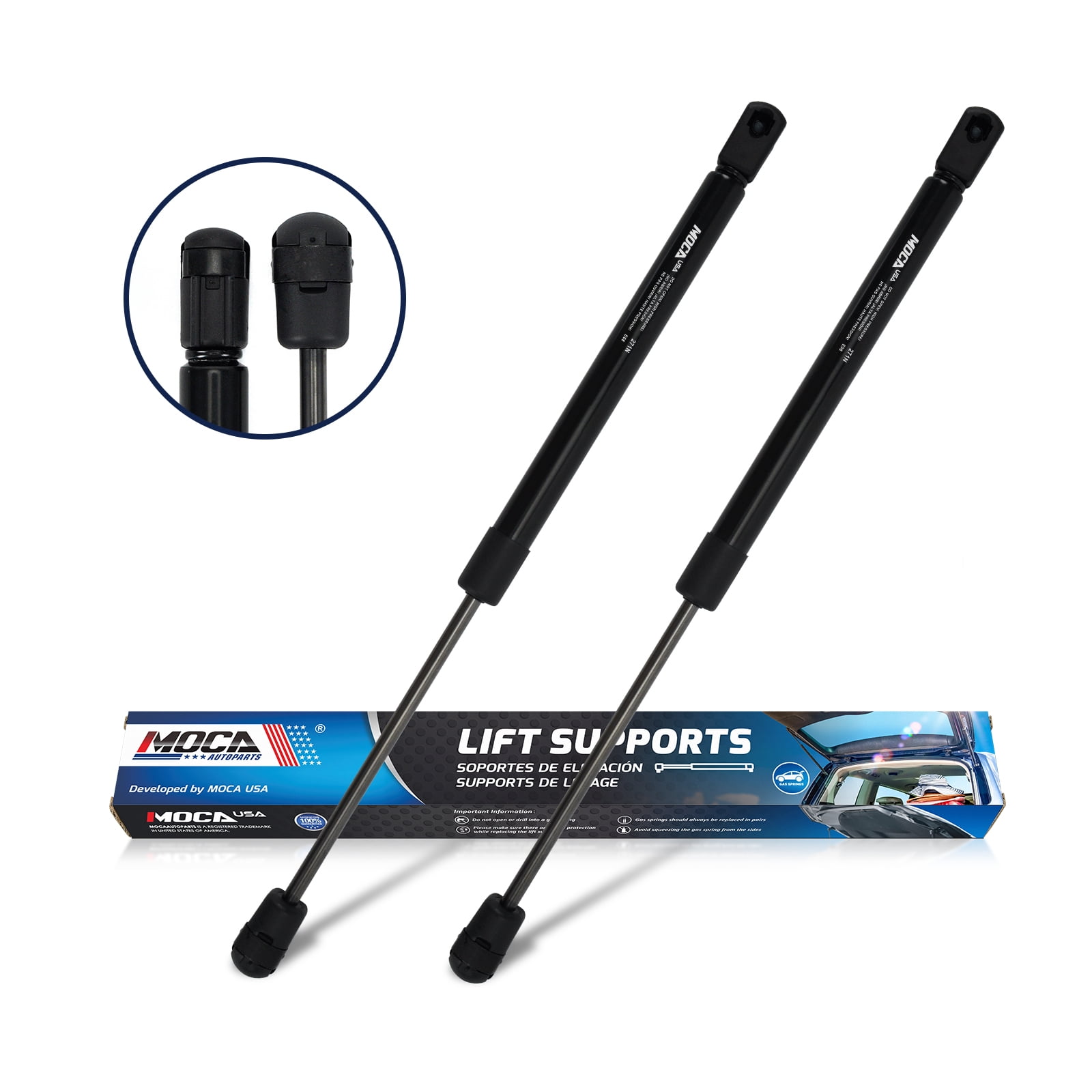 MOCA AUTOPARTS 2pcs Hood Lift Supports Gas Springs Struts Shocks Fit ...