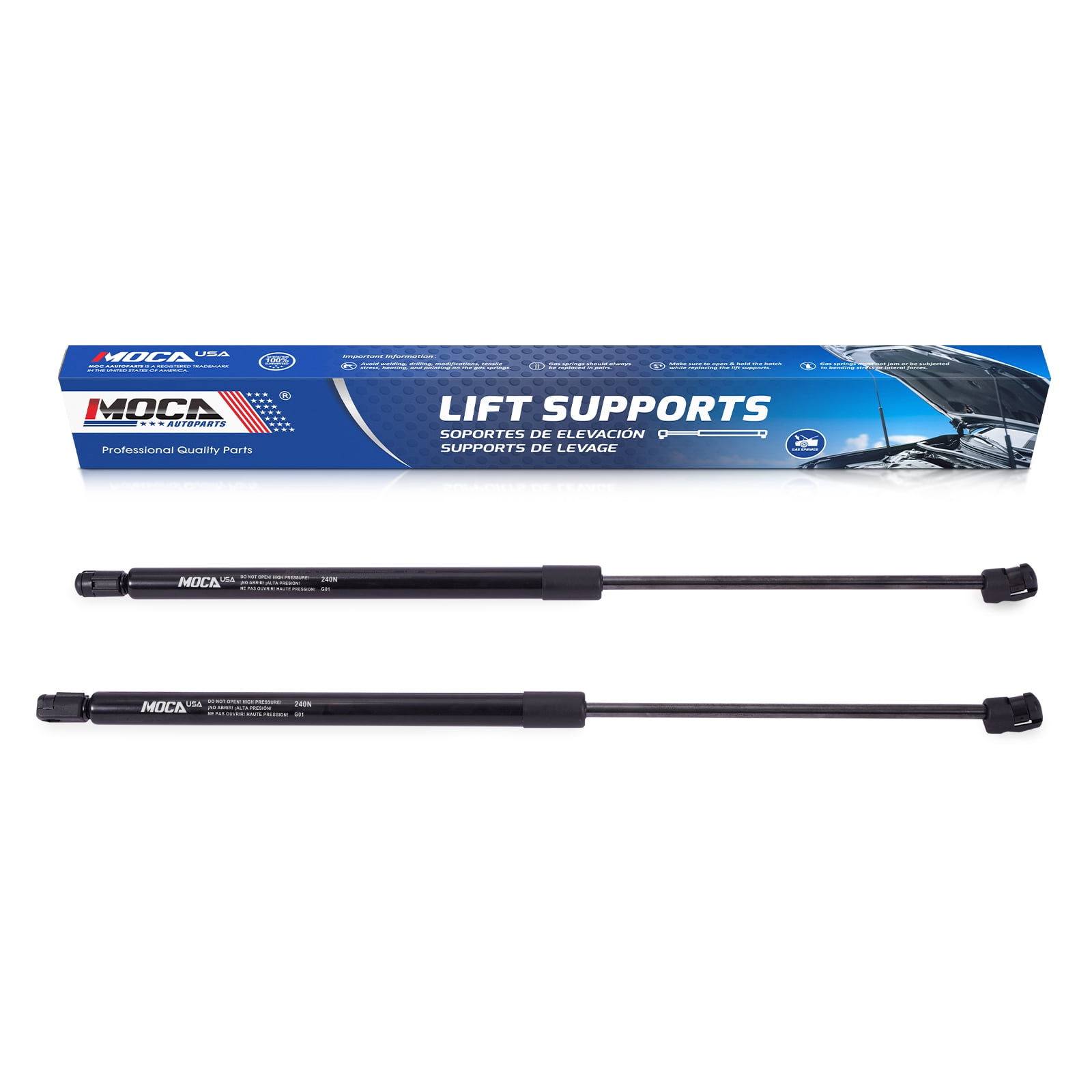 MOCA AUTOPARTS 2x Front Hood Lift Supports Struts Fit for 2010-2019 ...