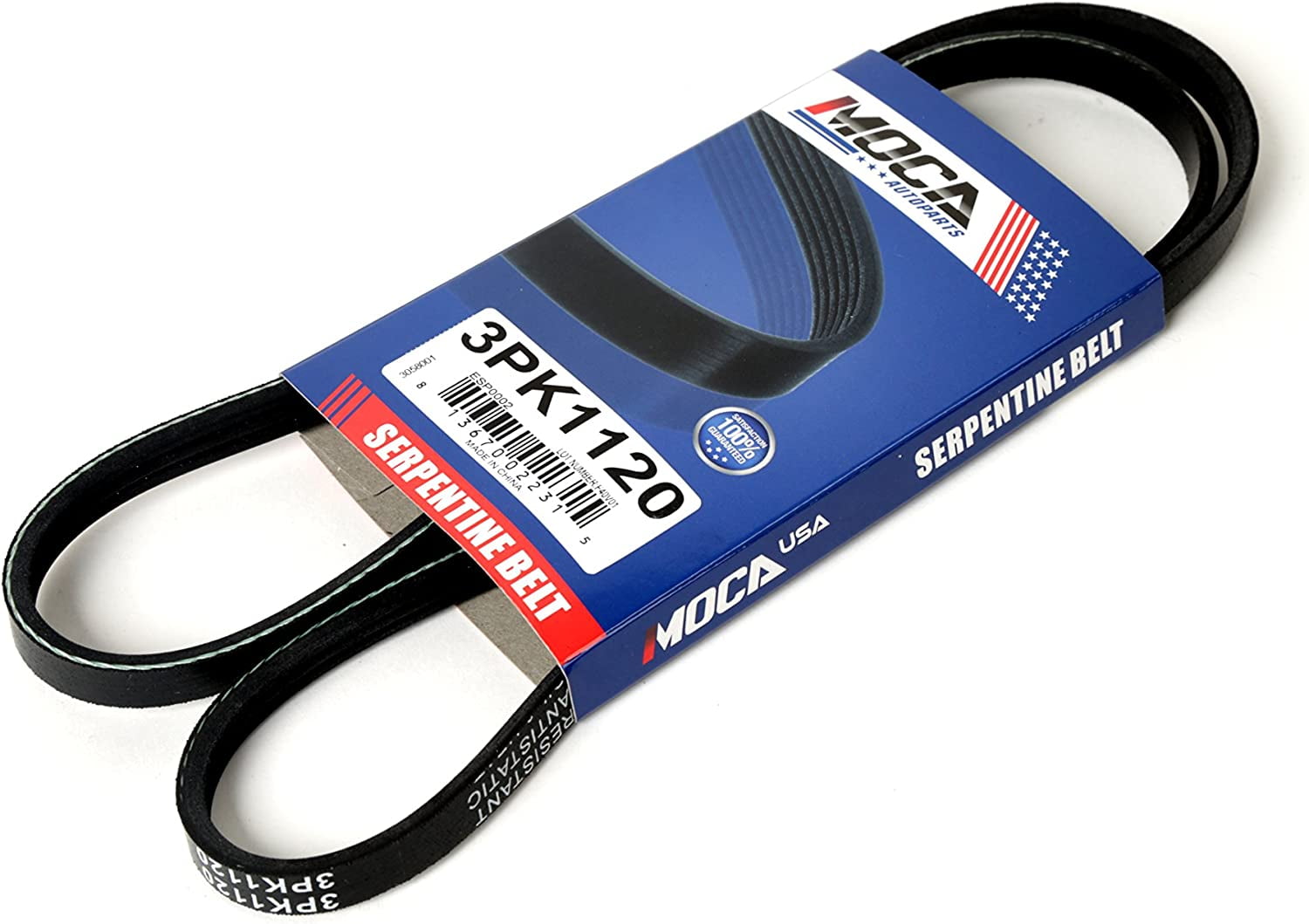 MOCA AUTOPARTS 3PK1120 Serpentine Belt Fit for 01-03 Toyota Prius L4 1 ...