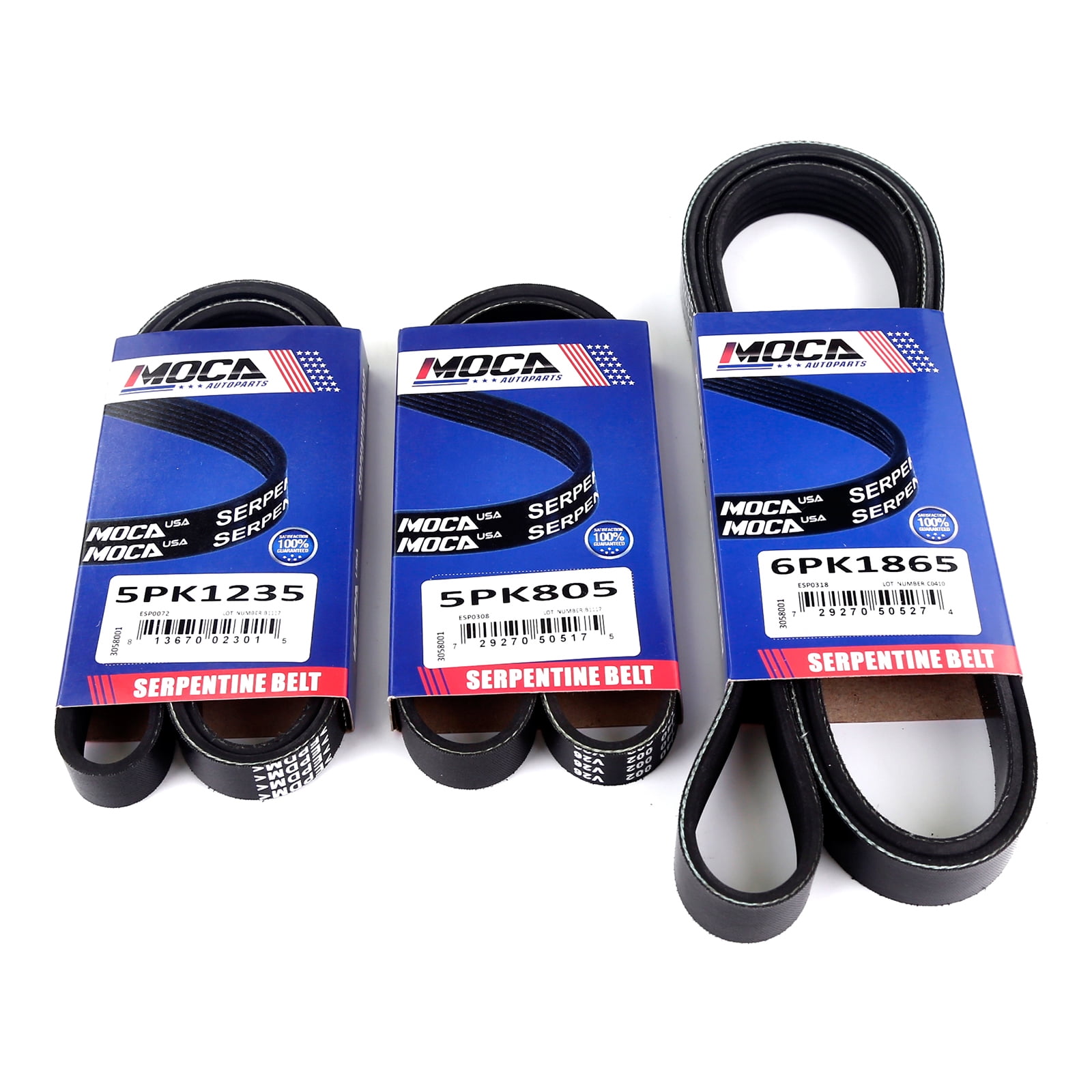 MOCA AUTOPARTS 3X EPDM Serpentine Belt Fit for 02-04 Nissan Xterra & 01 ...