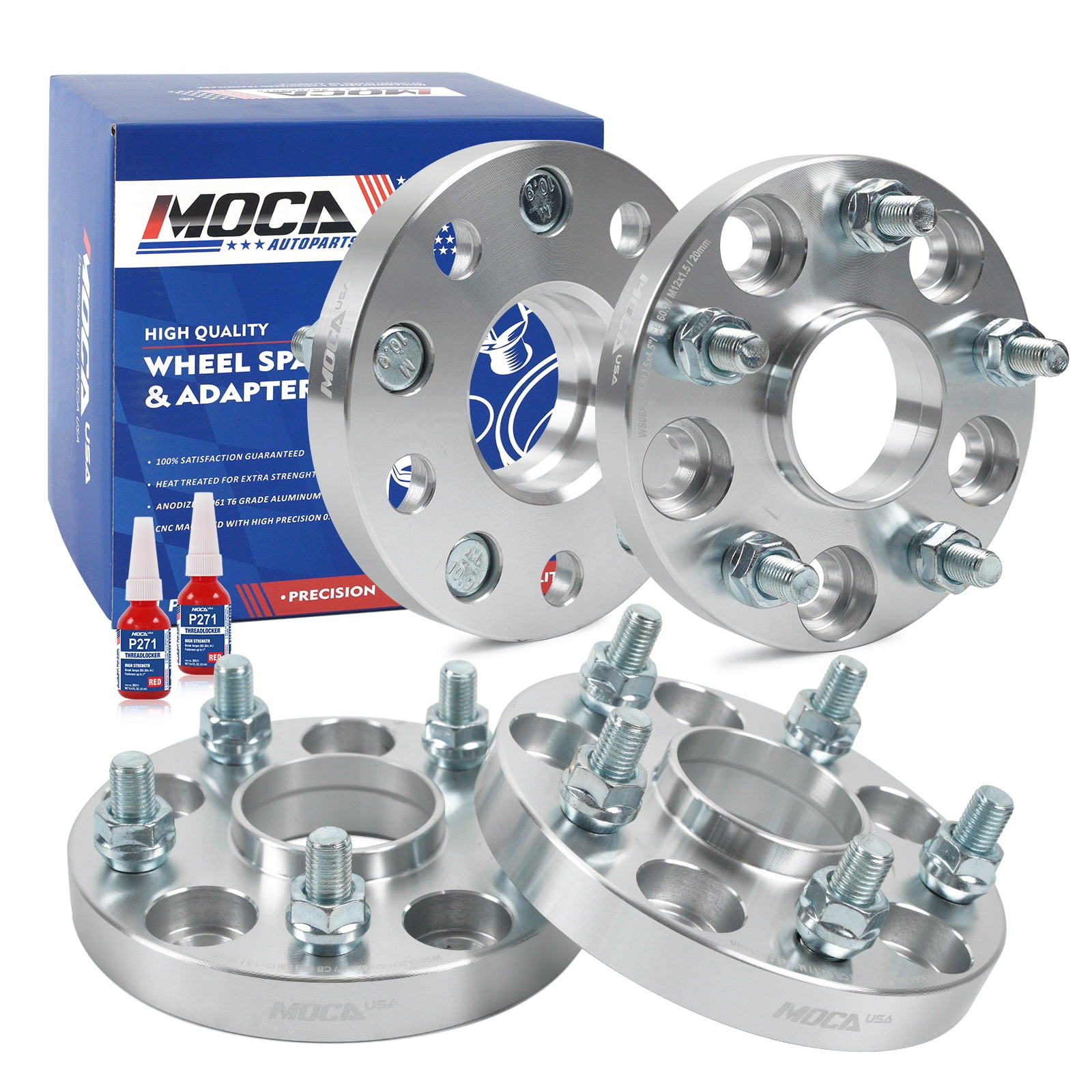 MOCA AUTOPARTS 4PCS 0.79"(20mm) Wheel Spacers 5x4.5" to 5x4.5" with ...