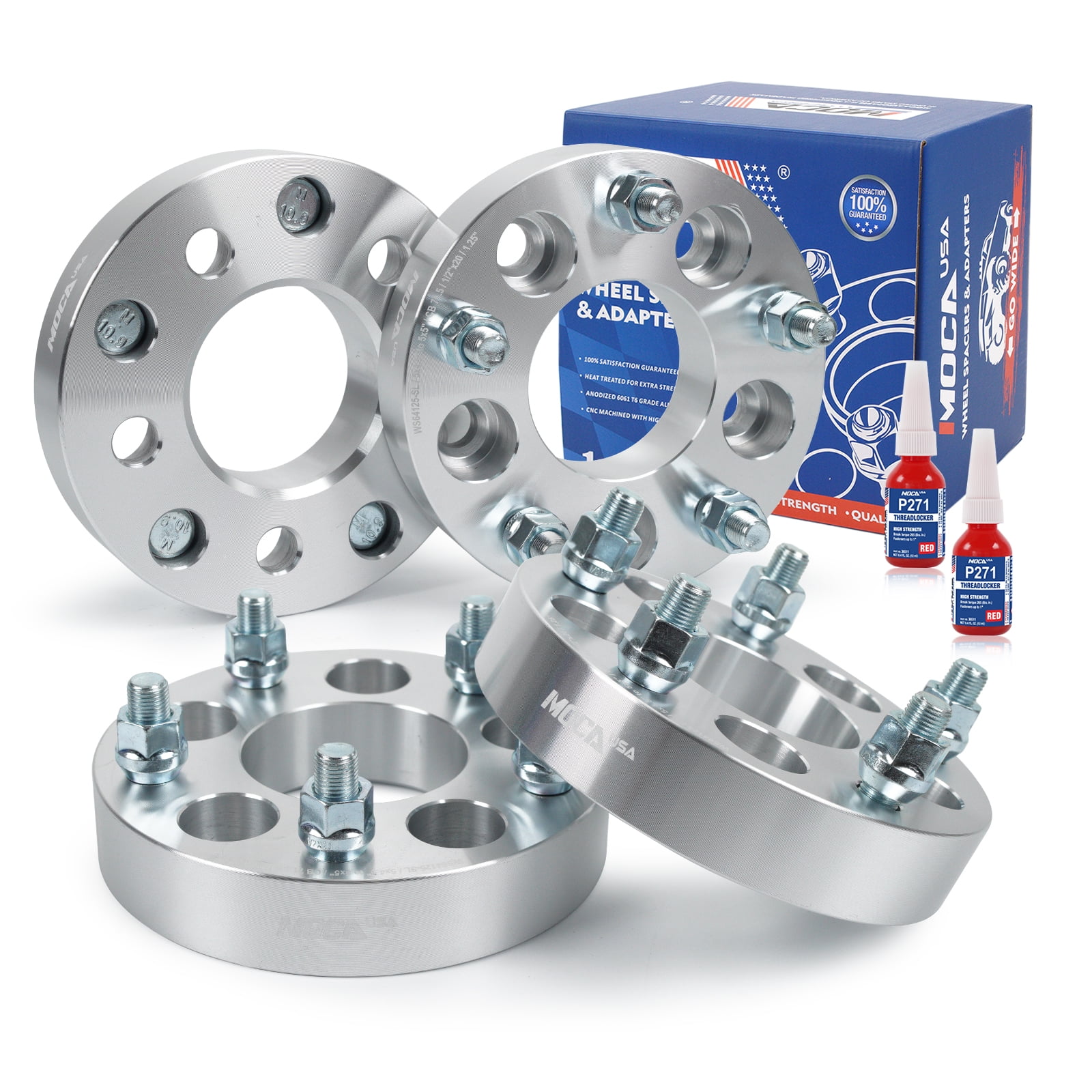 MOCA AUTOPARTS 4PCS 1.25"(32mm) Wheel Spacers 5x4.5" to 5x5" with 1/2 ...