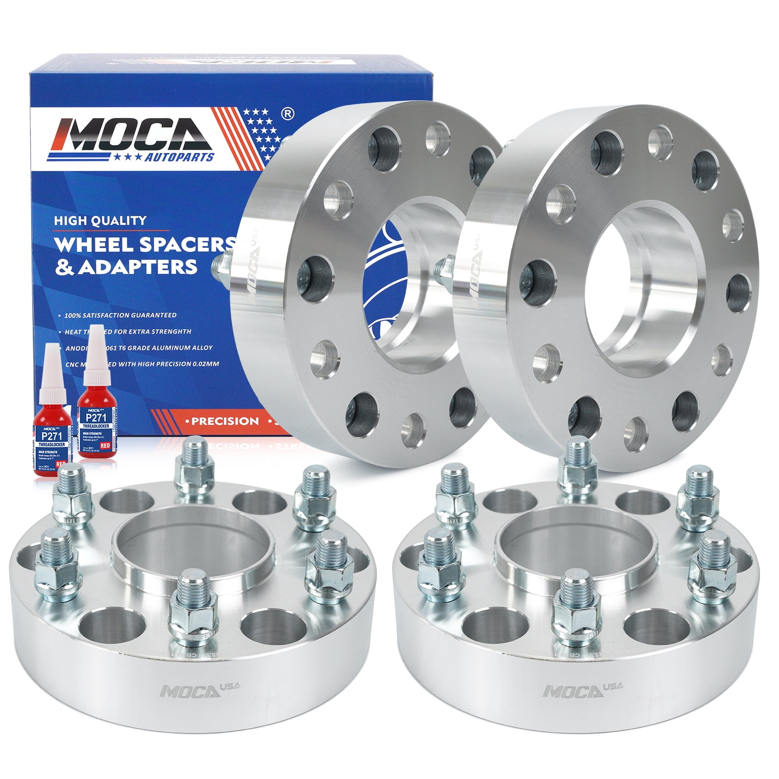 MOCA AUTOPARTS 4PCS 1.5"(38mm) Wheel Spacers 6x5.5" to 6x5.5" with ...