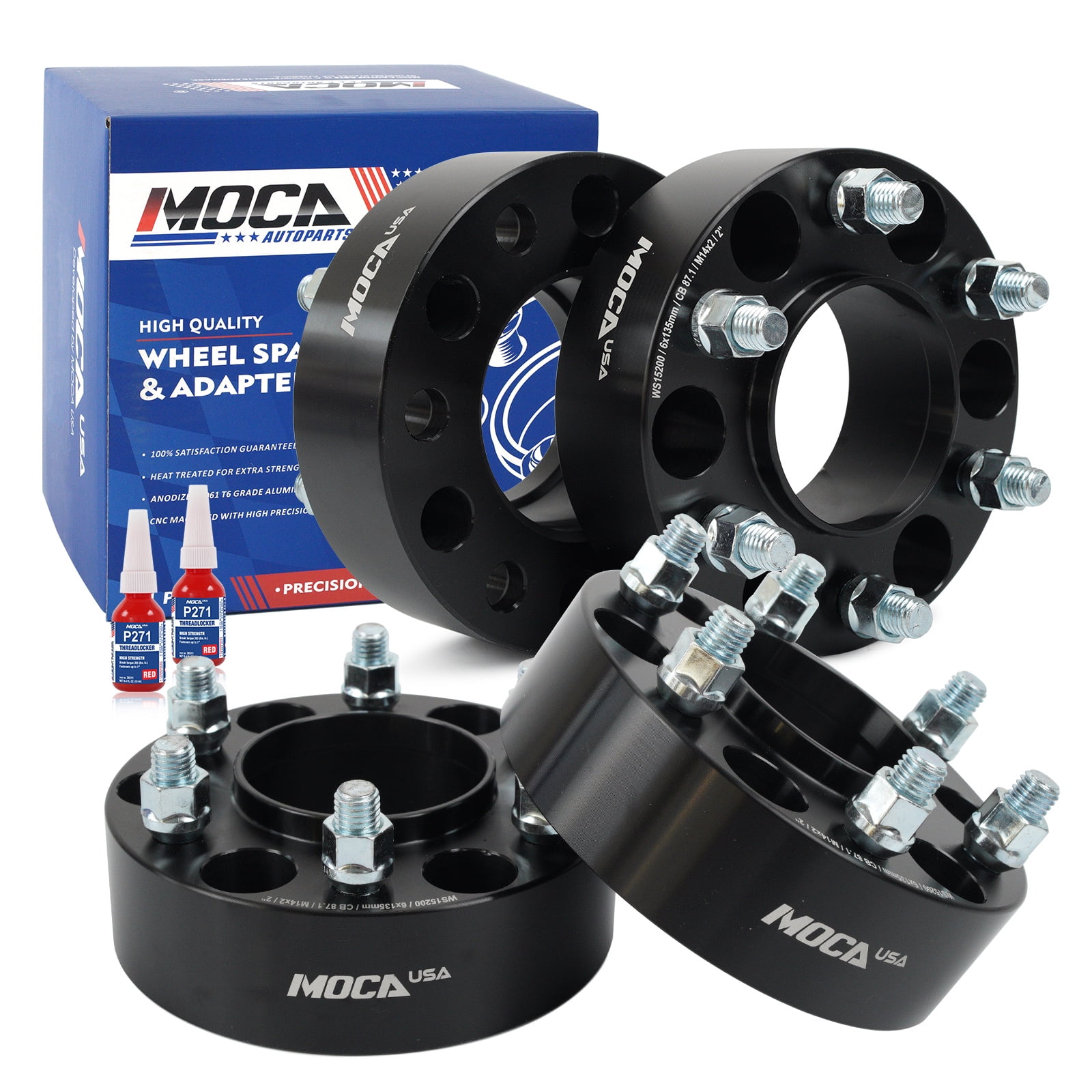 MOCA AUTOPARTS 4PCS 2"(50mm) Wheel Spacers 6x5.31" to 6x5.31" with ...