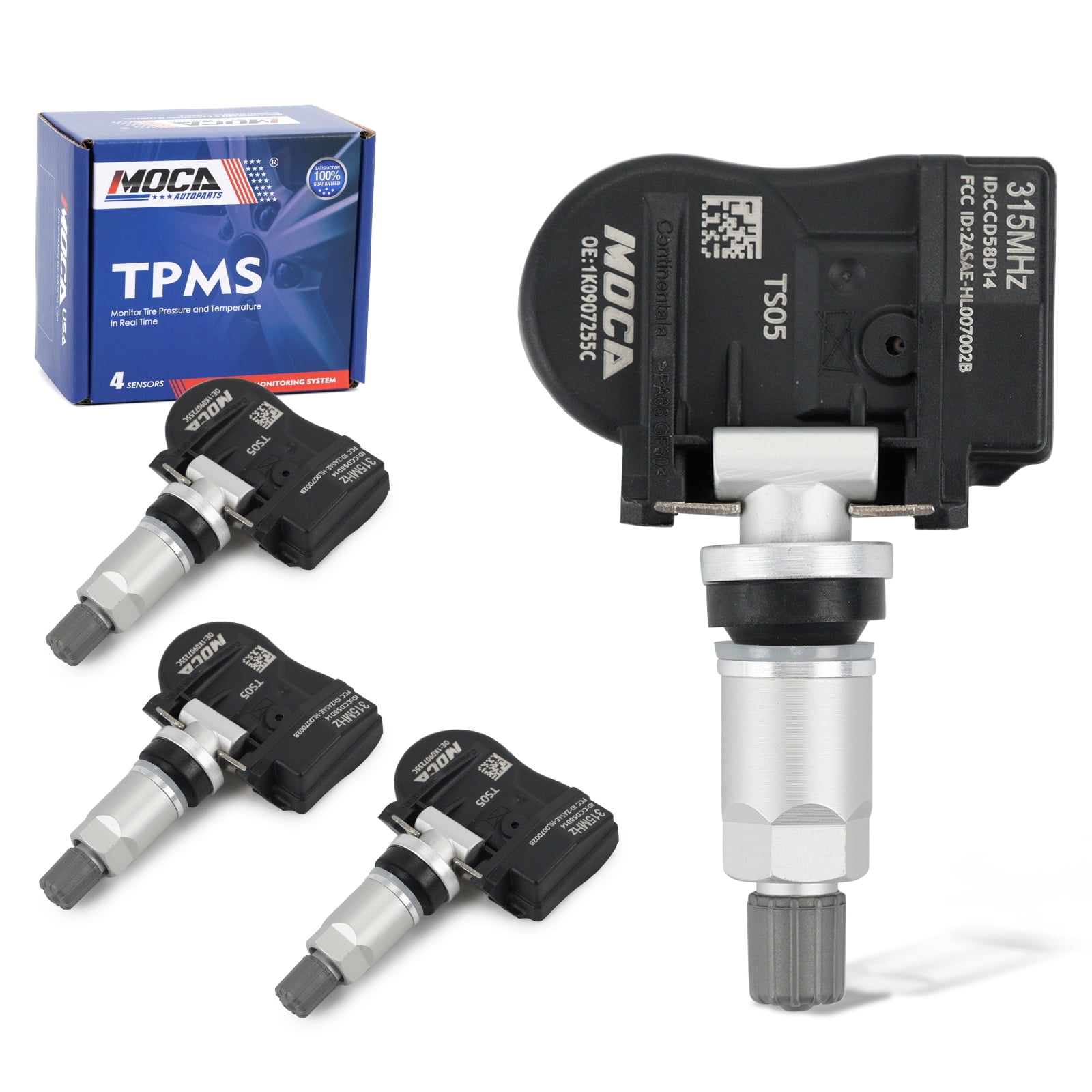MOCA AUTOPARTS 4PCS Tire Pressure Sensor TPMS 315Mhz for Audi A3 A4 Q5 ...