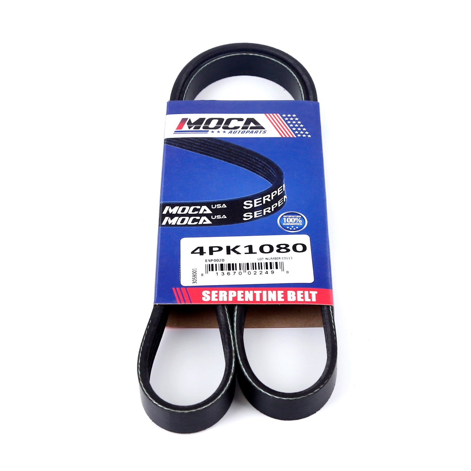 MOCA AUTOPARTS 4PK1080 Serpentine Belt Fit for 2001-2004 Chevrolet ...