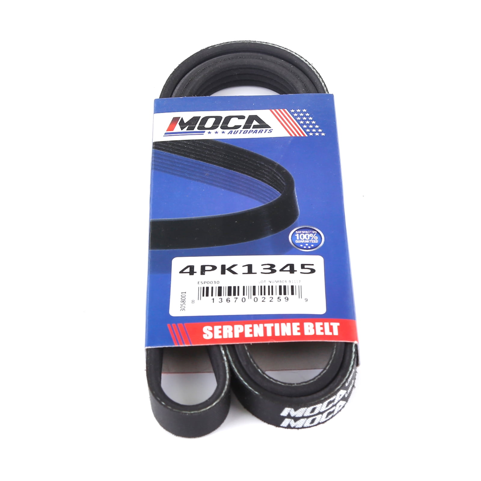 MOCA AUTOPARTS 4PK1345 Serpentine Belt Fit for 1998-2004 Nissan ...