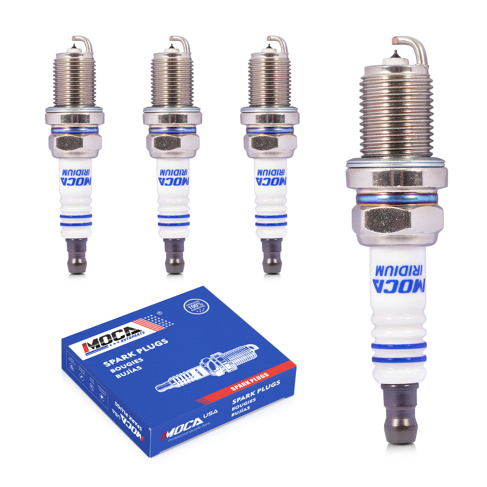 MOCA AUTOPARTS 4Pcs Spark Plugs Fit for Chevrolet Chrysler Dodge Honda ...