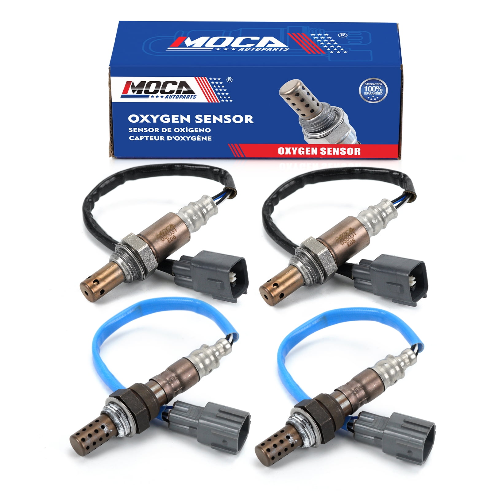 MOCA AUTOPARTS 4x Downstream & Upstream O2 Oxygen Sensor Fit for 2005-2007 Toyota Land Cruiser 4 ...