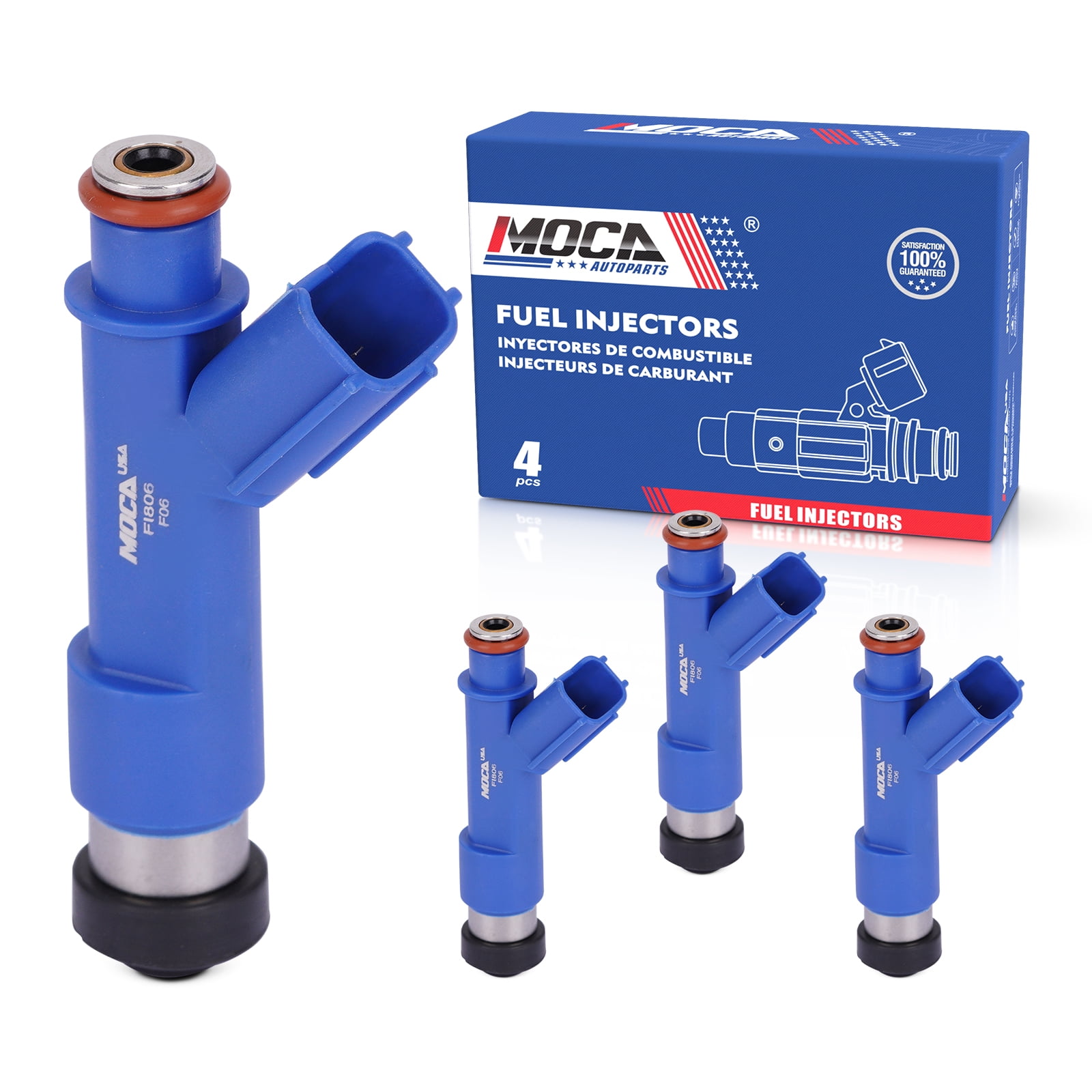 MOCA AUTOPARTS 4x Fuel Injectors FJ806 Fit for 2007-2018 Toyota Yaris 1 ...