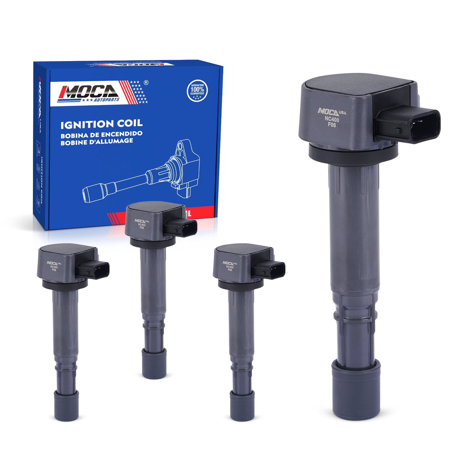 MOCA AUTOPARTS 4x Ignition Coils Fit for 2000-2005 Honda Civic 1.7L ...