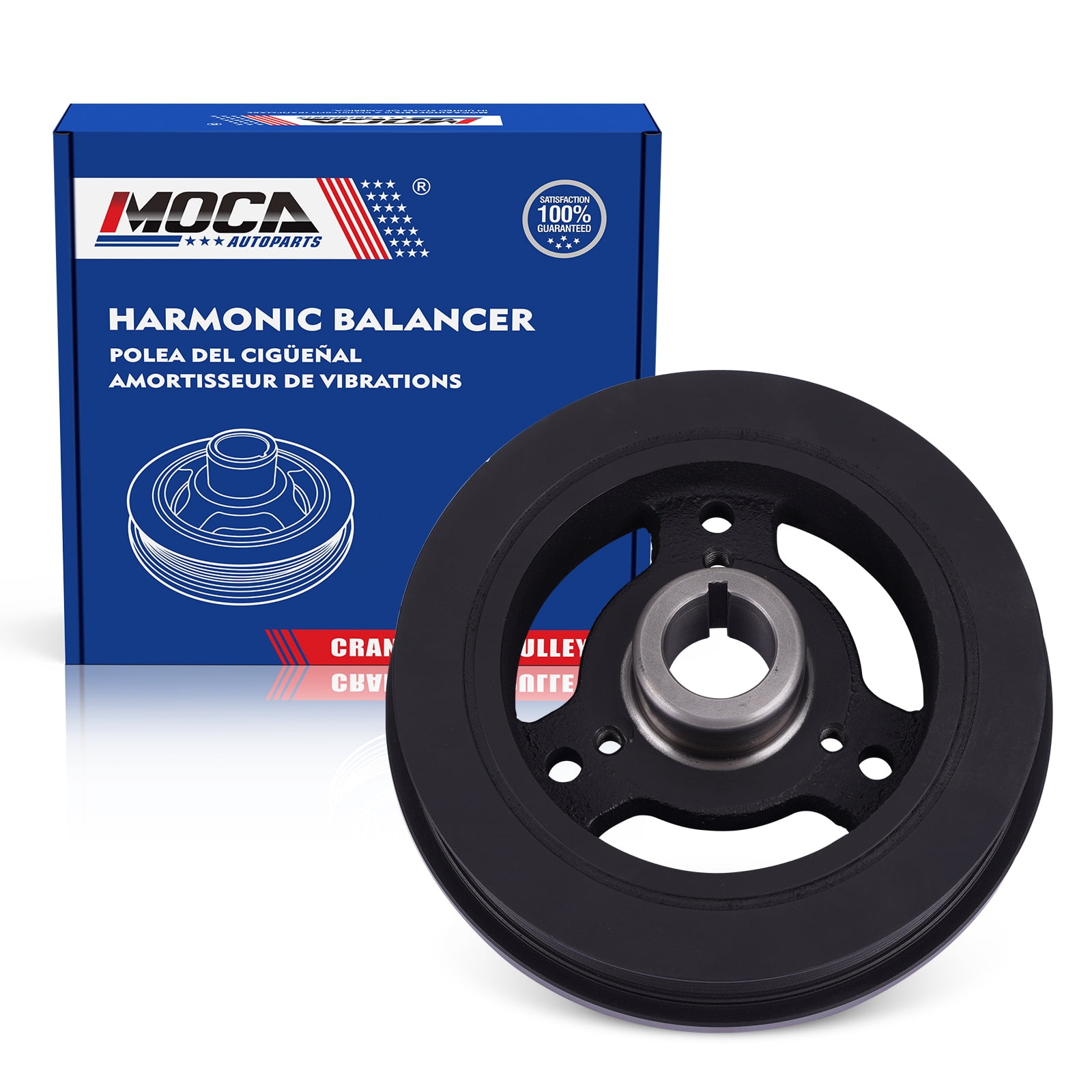 MOCA AUTOPARTS 594-018 Engine Harmonic Balancer Fit for 1987-2001 Jeep ...